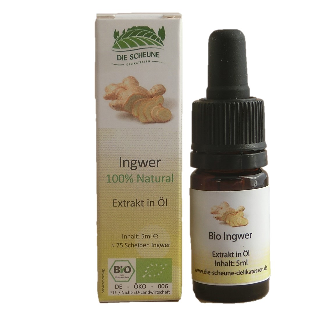 Bio Natürliches Ingwer Aroma (5ml) = 75 Scheiben Ingwer; Bio ...